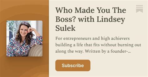 Who Made You The Boss With Lindsey Epperly Substack Lindsey Epperly Sulek