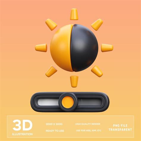 Premium Psd Psd Brightness And Contrast 3d Illustration