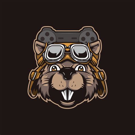 Beaver Gamer Mascot Logo 11123548 Vector Art At Vecteezy