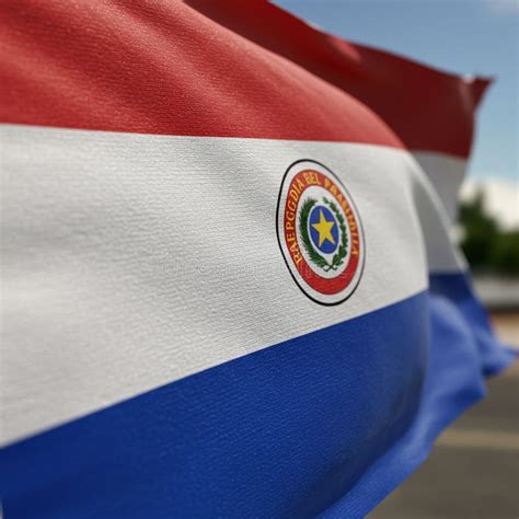 The Flag Of Paraguay Features Horizontal Bands Of Red White And Blue