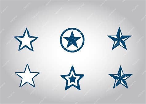 Conjunto De Iconos De Ilustración Vectorial De Estrellas Vector Premium