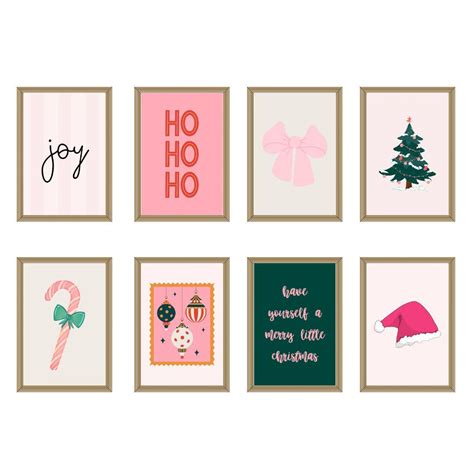 Coquette Christmas Room Decor Coquette Christmas Art Bundle 8