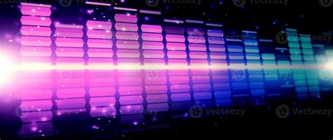Sound Equalizer Wave Pattern Of Music Sounds Element On Monitor Screen