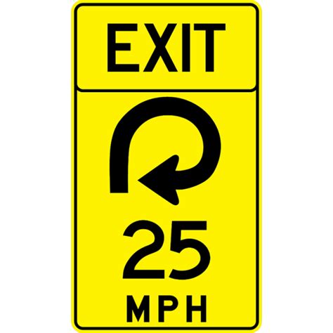 Advisory Speed Exit Sign W Parkingsigns Com