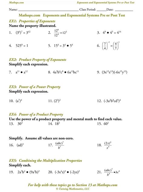 Writing Exponential Functions Worksheet Printable Word Searches
