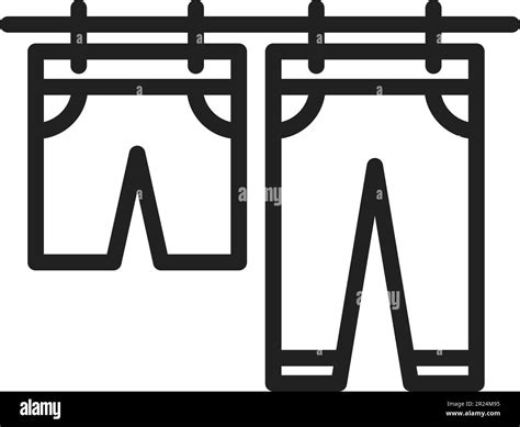 Hanging Clothes Laundry Line Stock Vector Images Alamy