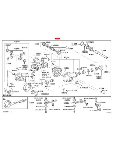 Diferencial Delantero Completo Hilux 4312 Original Toyota Land Cruiser