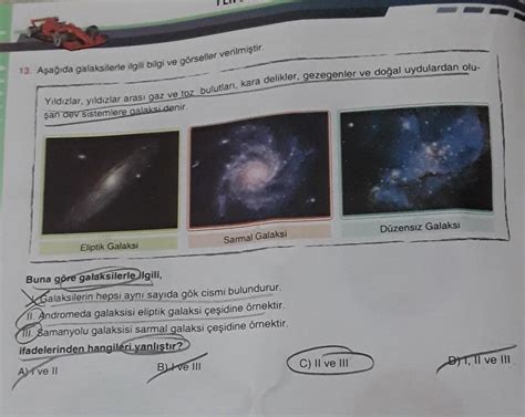 13 Aşağıda Galaksilerle Ilgili Bilgi Ve Görseller Verilmiştir