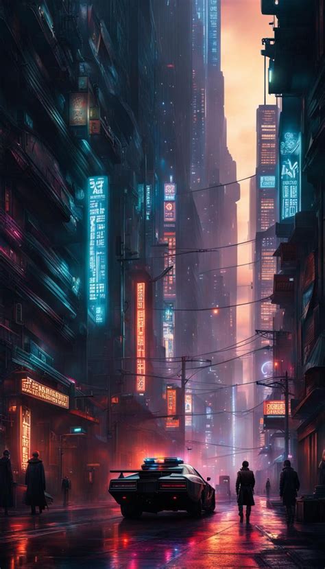 Cyberpunk Street Scene V8 Neon Rise Ai Generated Artwork
