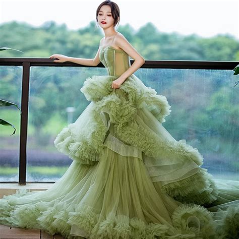 Elegant Layered Tulle Ball Gown Bridal Wedding Dress On Luulla