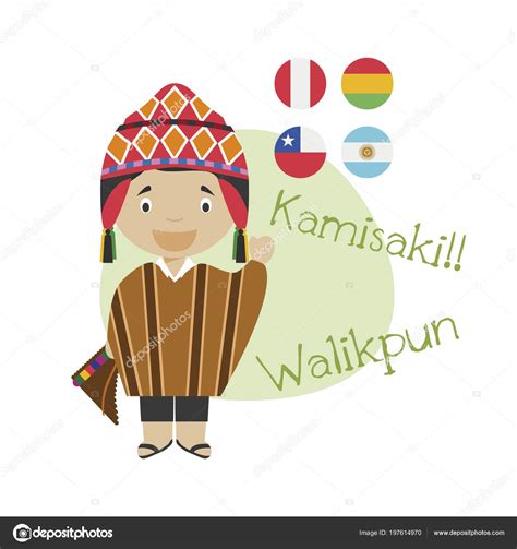 Ilustración Vectorial Del Personaje Dibujos Animados Saludando Dando