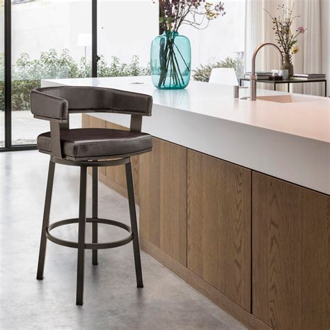 Wade Logan® Kellum Swivel Counter And Bar Height Barstool With Arms In