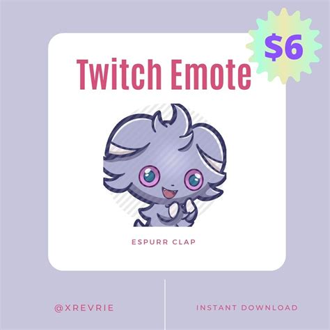 Espurr Clapping Animated Emote For Twitch Discord Youtube Etc Etsy