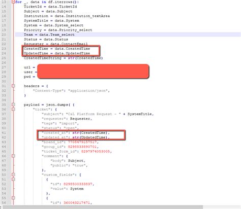 using created and updated date for tickets api zendesk help