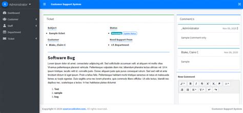 Customer Support System Using Phpmysqli With Source Code Sourcecodester