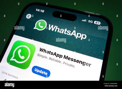 Nanning China Feb 26 2024 Whatsapp Messenger App On A Smartphone Whatsapp Is A Mobile