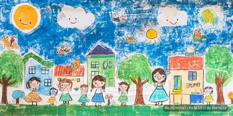 Ai创作图儿童画幸福一家人 全家福儿童画 我的快乐家园 儿童画画天地 幼儿园画画 健康成长儿童画 幼儿园绘画 小学生绘画 小学壁画 童画世界 少儿绘画班 绘画中的小朋友 一年级绘画 小学生画作