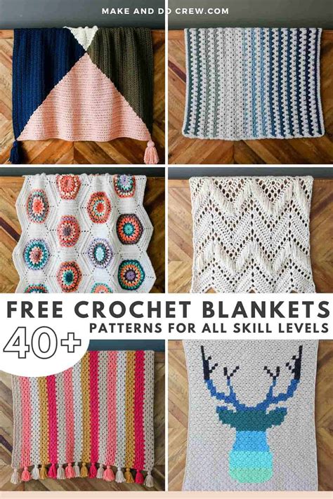 40 Free Crochet Blanket Afghan Patterns Captivating Designs