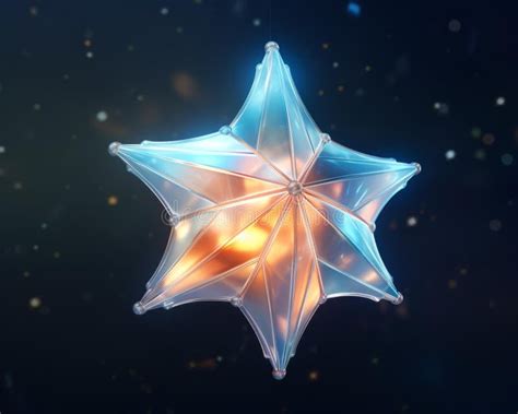 3d Rendering Of A Star With Glowing Lights Stock Illustration