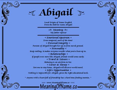 Origin Of Abigail