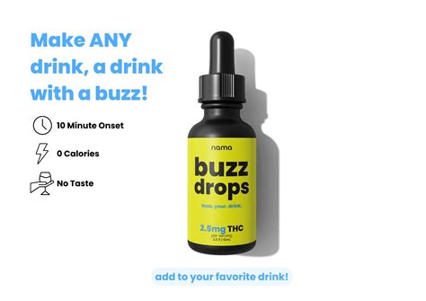 Buzz Drops™ [thc Drink Drops] 15ml Fast Acting Flavorless Liquid Th