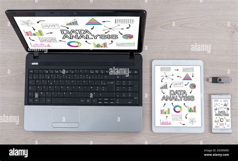 Data Analysis Concept Shown On Different Information Technology Devices