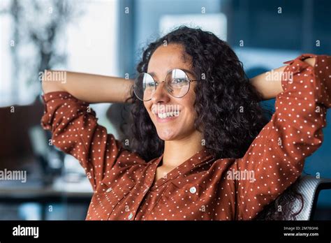 Close Up Photo Portrait Of A Young Happy Successful Latin American