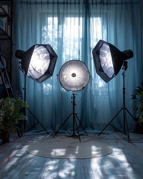 Premium Photo A Studio With Collection Of Light Diffusers Background