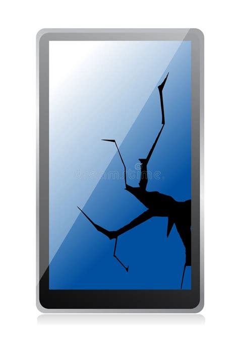 Broken Tablet Screen Stock Illustrations 1087 Broken Tablet Screen