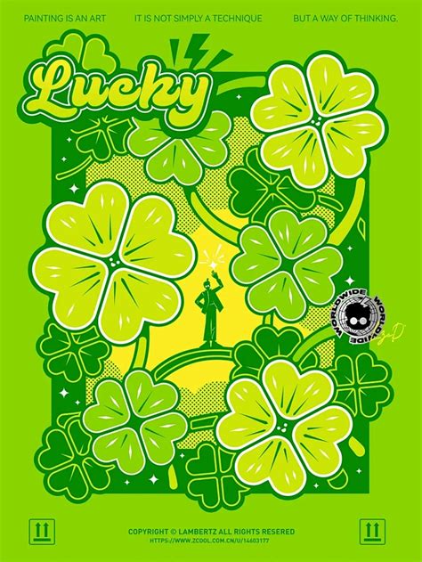 原创插画 ~幸运四叶草 小红书 花瓣网