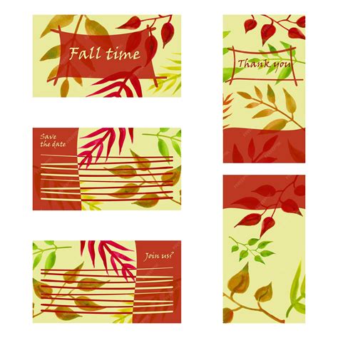 Premium Vector Fall Leaves Vector Corporate Business Template