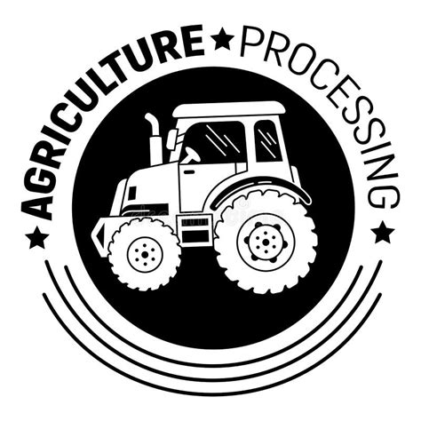 Agriculture Processing Logo Simple Style Stock Vector Illustration
