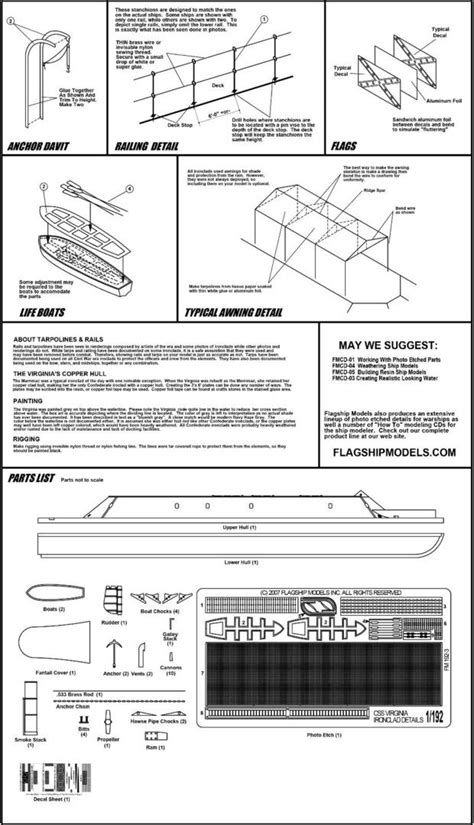 Flagship Models 1192 Scale Css Virginia Civil War Ironclad 1823156801