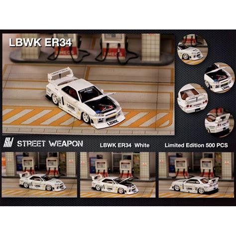 Jual Street Weapon 164 Nissan Skyline Lbwk R34 Er34 Silhouette White