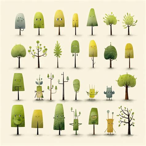 Premium Ai Image Spring Tree Sprite Sheet