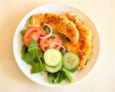 Crispy Panko Breaded Chicken Tender Salad Prepyoself