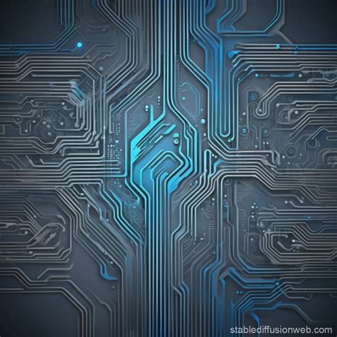 Abstract Tech Themed Background With Circuit Patterns Stable