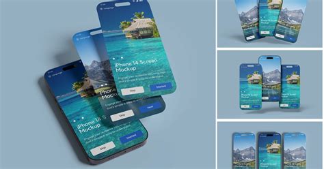 Iphone 14 Screen Mockup Product Mockups Ft Screen And Smartphone Envato
