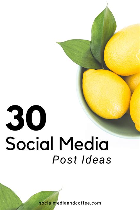 30 Social Media Post Ideas A Month Of Posts Planned For You Social