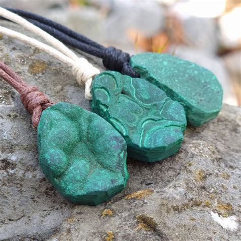Raw Malachite Pendant