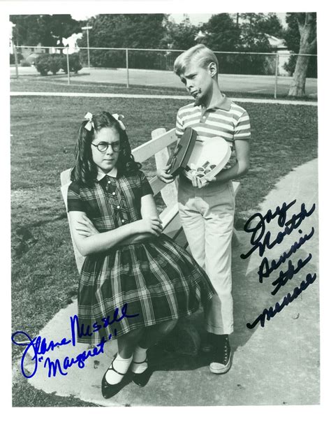 Margaret Russell And Jay North 8x10 Photo Dennis The Menace Dual Signed
