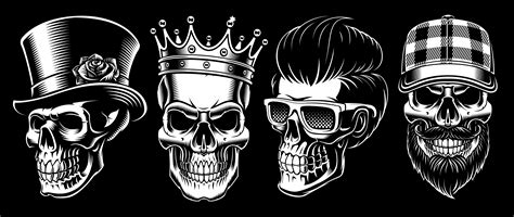 Graphic Skull Drawings