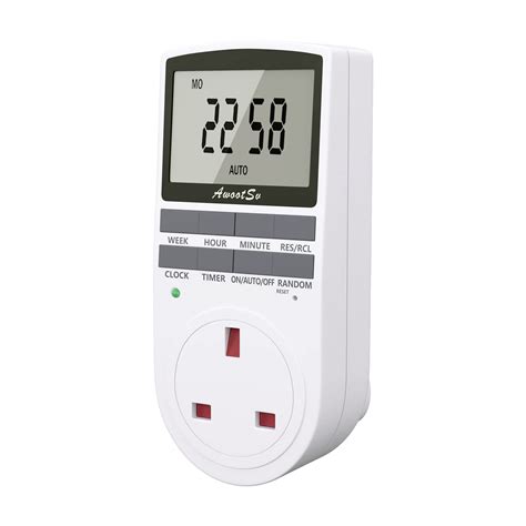 Buy Awootsv Digital Timer Plug Socket With Lcd Display 24 Hoursweekly