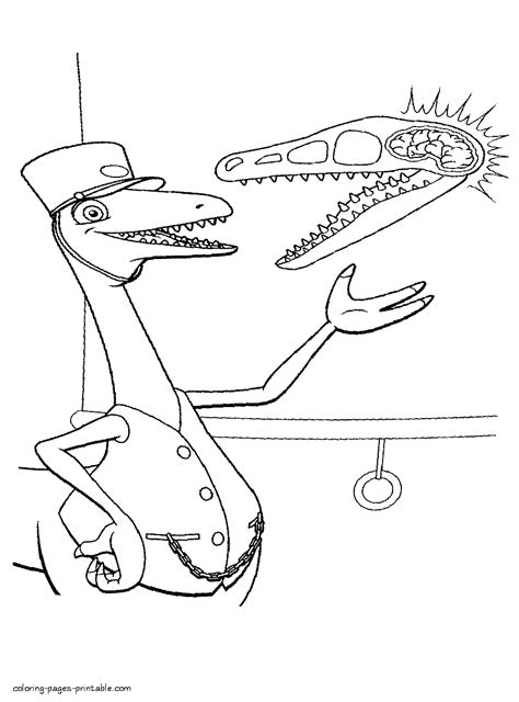 Dinosaur Train Coloring Page Conductor