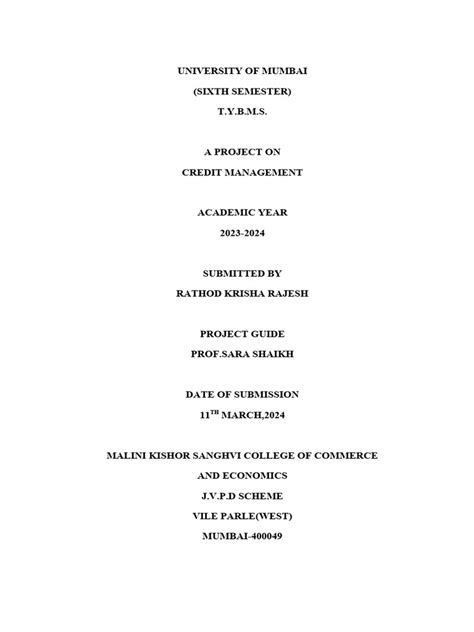 Blackbook Project Pdf Finance And Money Management Credit
