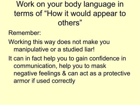 Body Language And Posture Ppt