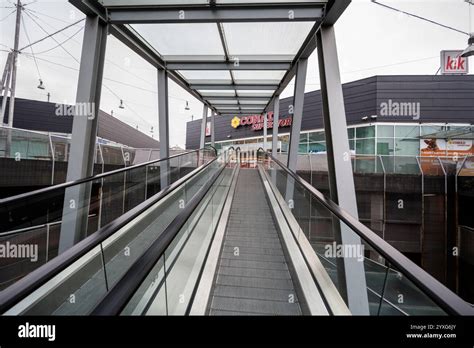 Turin Piedmont Italy December 13 2024 Inclined Moving Walkway At