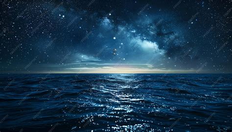 Premium Photo Amazing Starry Sky Over Sea At Night