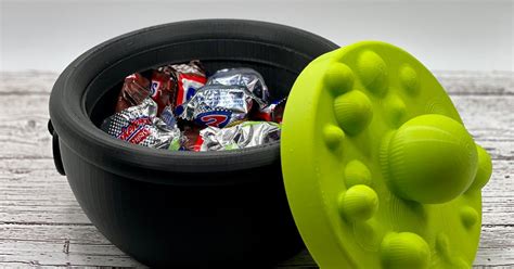 Witch Cauldron Candy Jar V2 By Noob3dprinting Printables Store