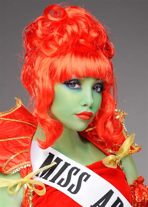 Womens Beetlejuice Style Miss Argentina Red Wig